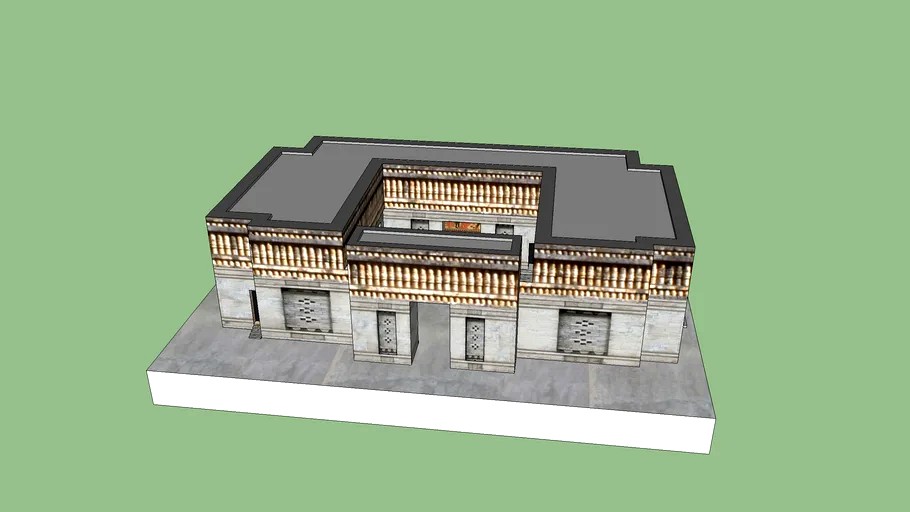 Becan Structure IV, Maya 3d model