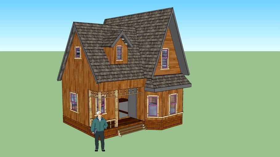 carl is house from up movie 3d model