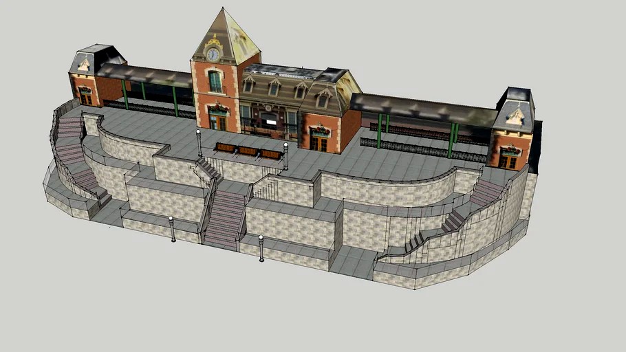 DISNEYLAND RAILROAD TRAIN STATION 3d model