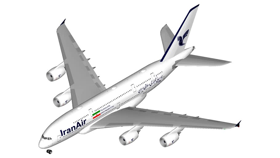 Iran Air Airbus A380 3d model