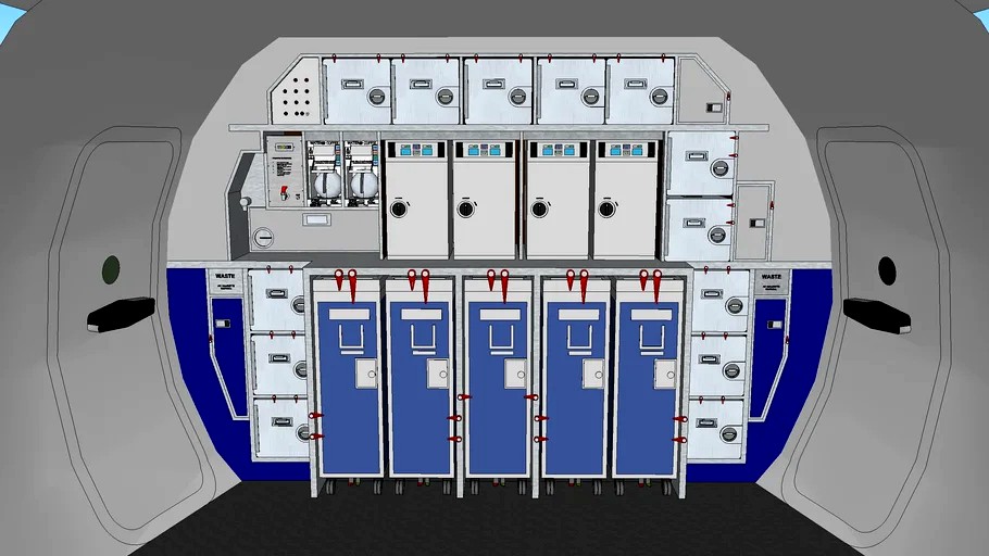 Airplane Galley - Kitchen Boeing 737 3d model