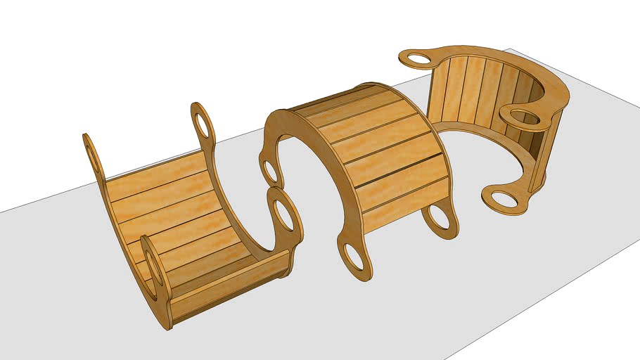 Regenbogenwippe - DIY Rainbow Rocker 3d model