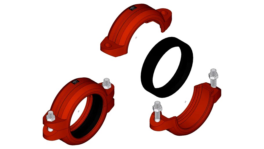 Rigid Coupling 3 inch. 3d model