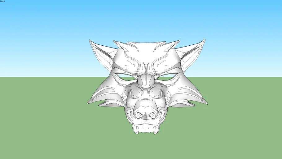 The Witcher Wolf Mask 3d model