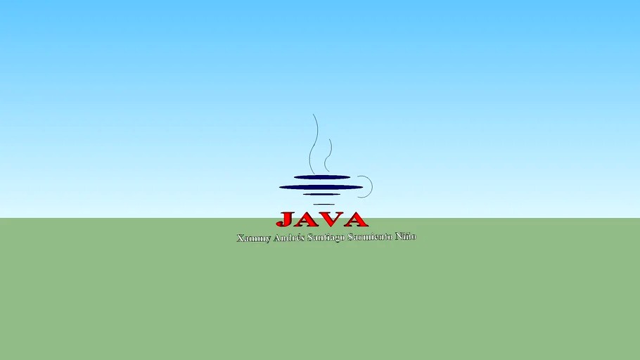 Logo de Java 3d model