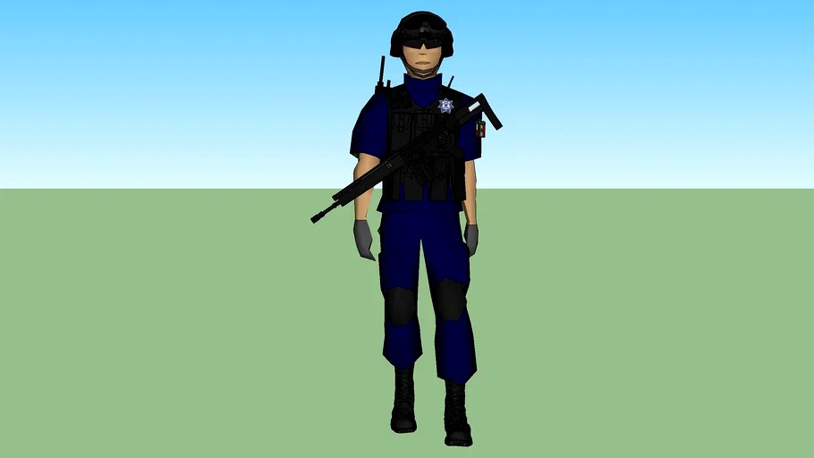 POLICIA FEDERAL PREVENTIVA CNS PFP 3d model