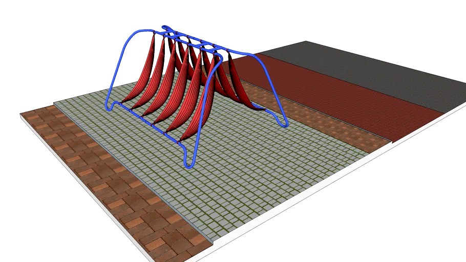 Bus Station seating 3d model