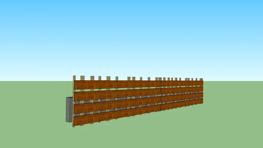 Modern Fencing 3d model