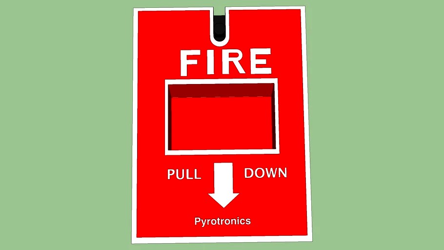 Pyrotronics MS-151 Fire Alarm Pull Station 3d model