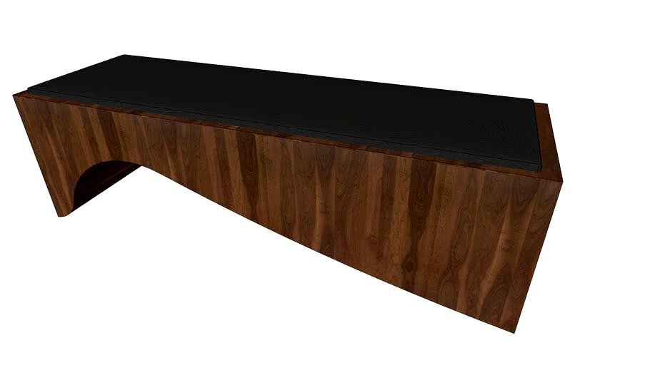 Curved Bed Bench (Vray ready) 3d model