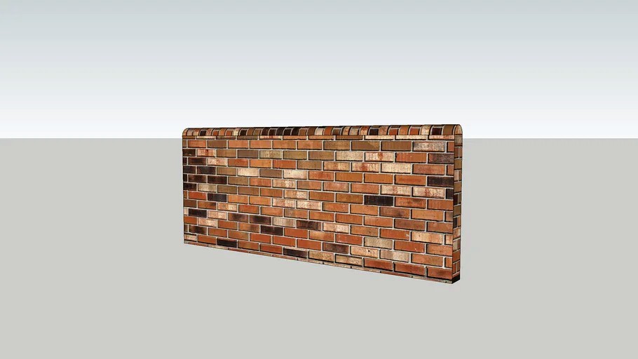 Simple Brick Wall 3d model