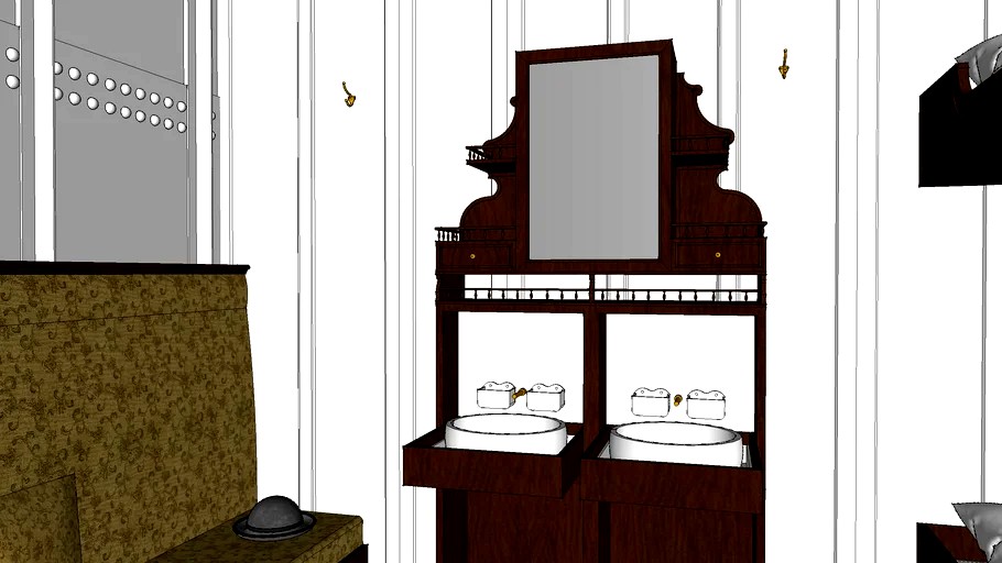 RMS Titanic 2nd Class Cabins 3d model