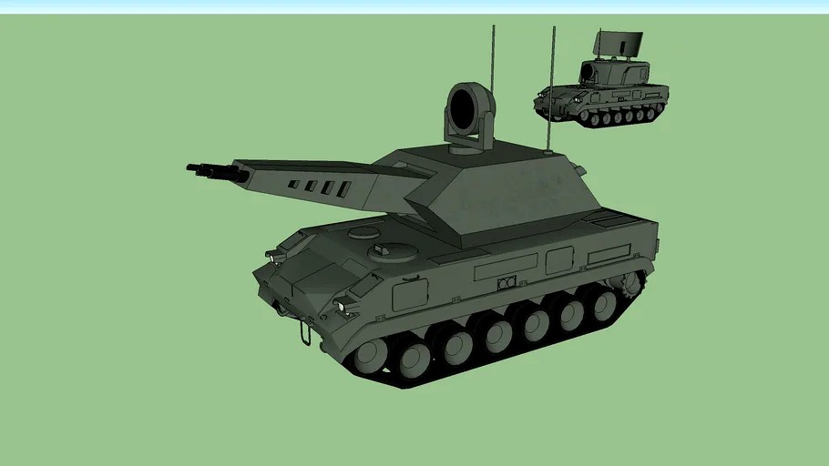 KORKUT Self Propelled Air Defense Gun System 3d model