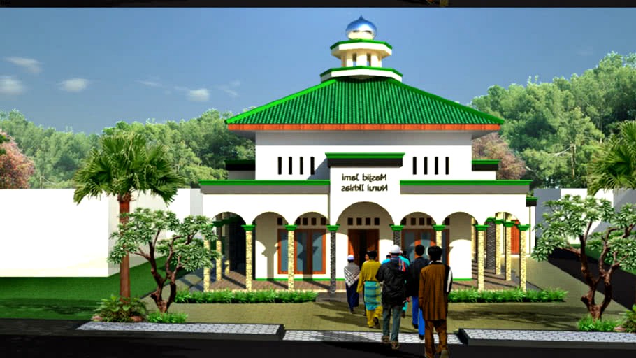 Tropical Mosque / Masjid Tropis 3d model