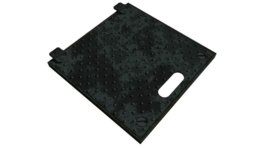 Deck Hatch: Standard Square Metal Hatch - Type VIIC U-Boat 3d model