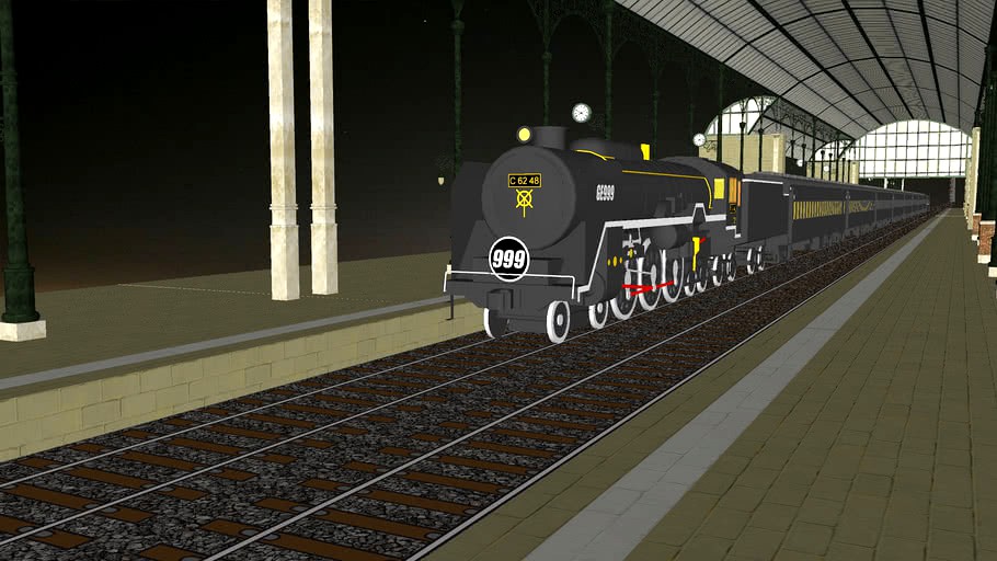 Galaxy Express 999 Departing - Eneroth Railroad System test 3d model