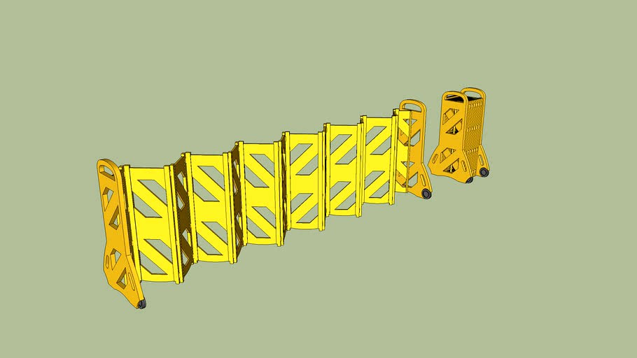 Mobile Expandable Barrier 3d model
