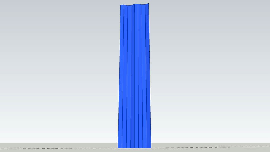 Shipping container corrugated side panel 3d model