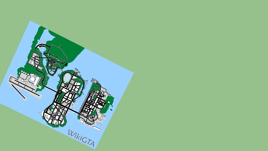 gta lcs map 3d model