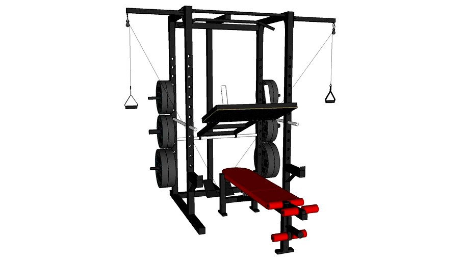 Adidas Home Rig cable crossover leg press 3d model