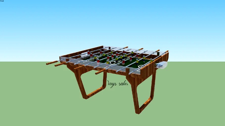 Foosball Table / Pebolim / Mesa de Totó. 3d model