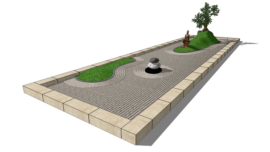 Zen garden 3d model