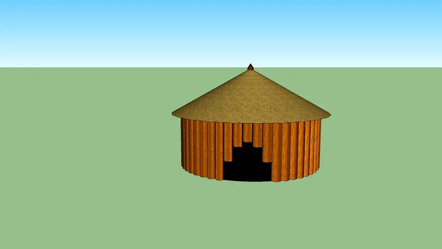 Basic Wooden Hut 3d model