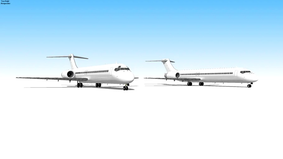 Boeing 717-200 Templates (2018) 3d model
