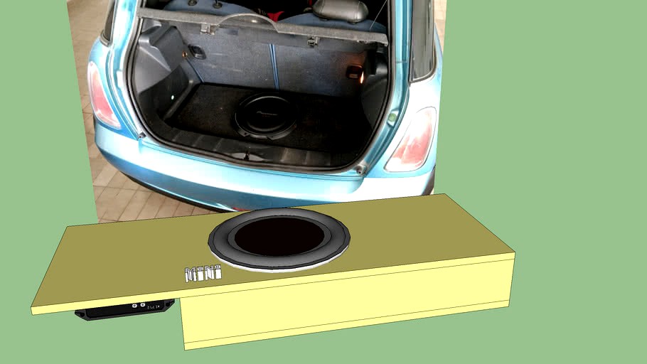 Mini cooper s r53 Woofer enclosure 3d model