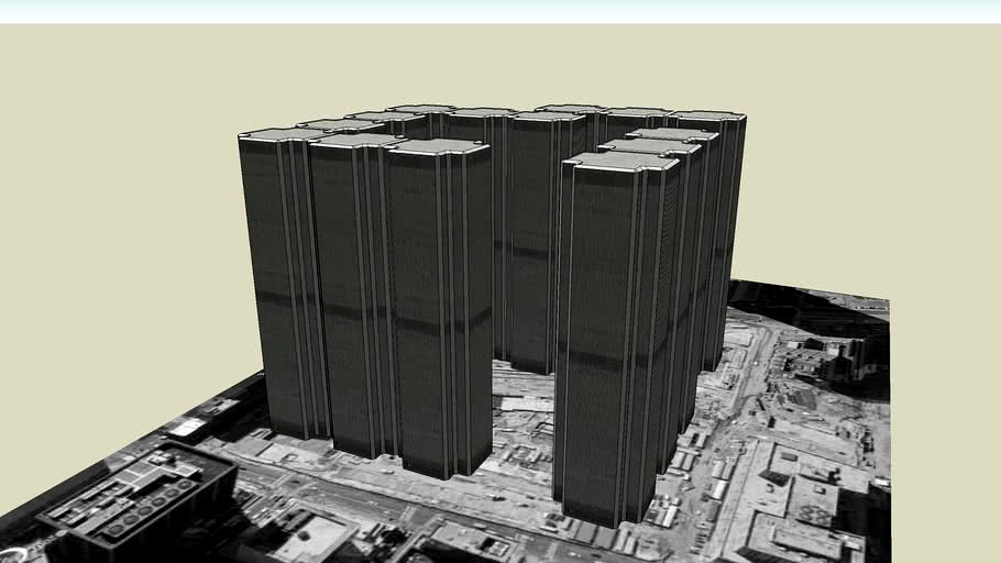 Original design of old WTC 3d model