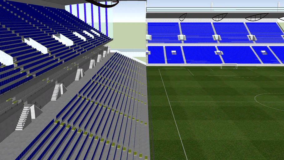 Medium-sized stadium 3d model