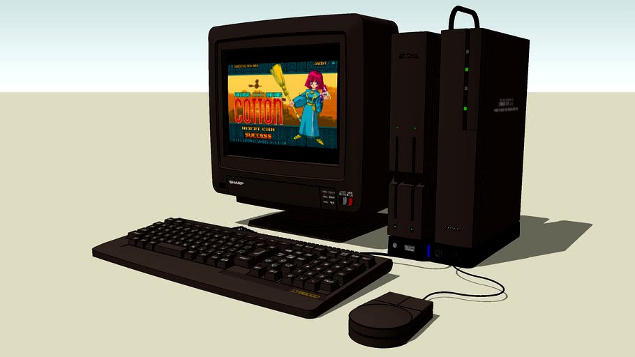 SHARP Personal computer X68000 XVI 3d model