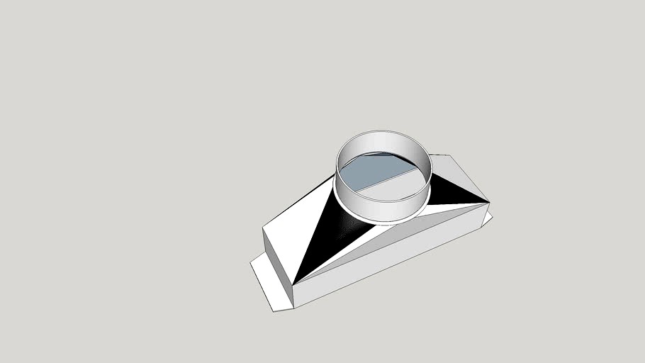 DGT34 Galvanized Round Transition 3d model