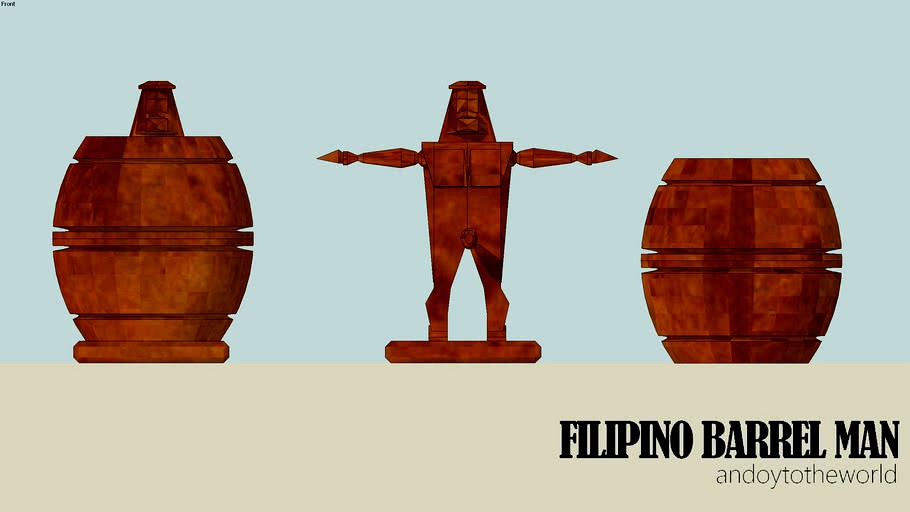 Filipino Barrel Man 3d model