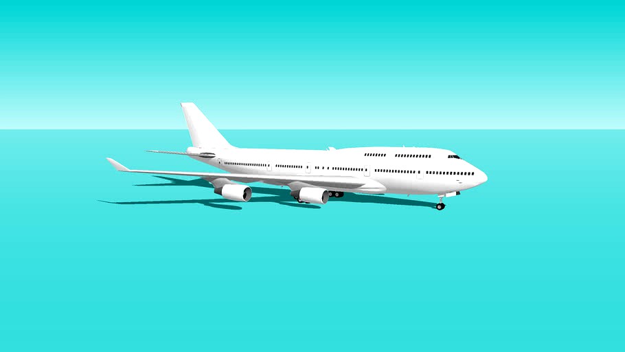 Boeing 747-400ER template v 1.8 3d model