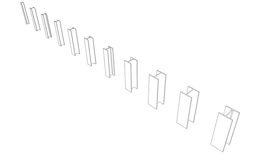 Australian/NZ Universal Column (UC) Sections 3d model
