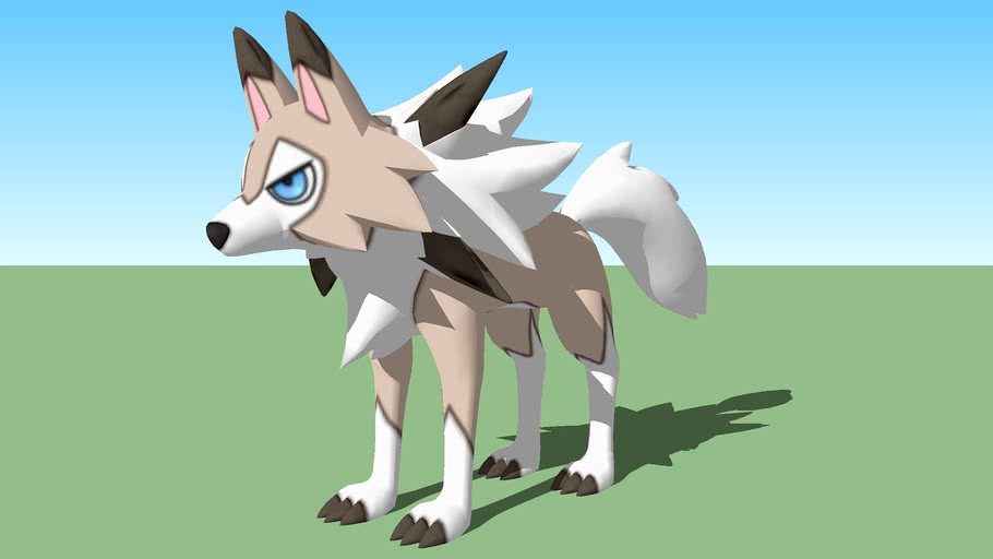 Midday Form Lycanroc (Pokémon Sun and Moon) 3d model