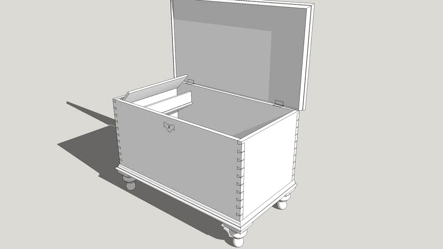 Six-Board Chest 3d model