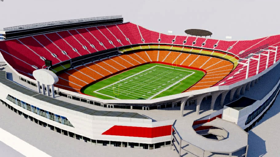 Arrowhead Stadium - Kansas City, Missouri 3d model