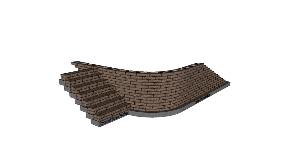 GeoStone Wing-Wall / Modular Stair Application 3d model