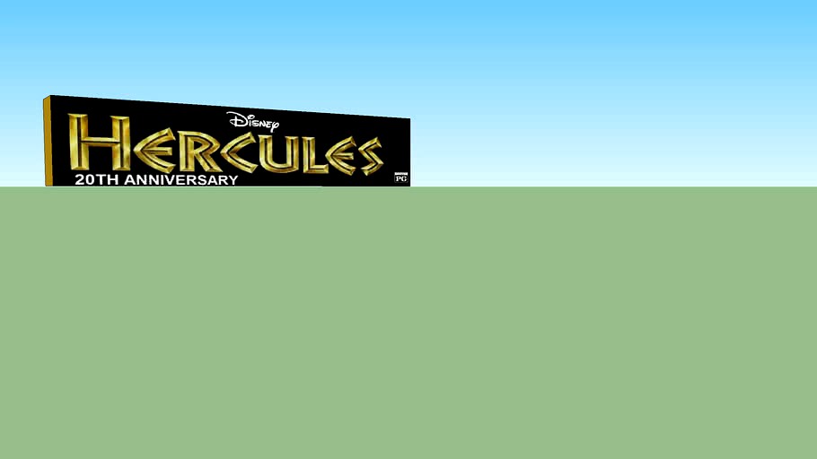 Disney Hercules 20th Anniversary (Logo) - Original Movie Mylar Poster ...