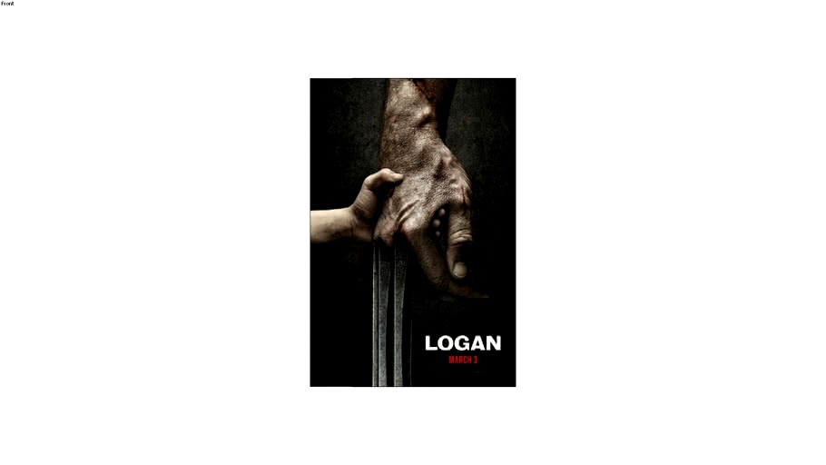 Logan - Teaser 4X6 Bus Shelter Movie Poster 48X70 Double Sided 3d model