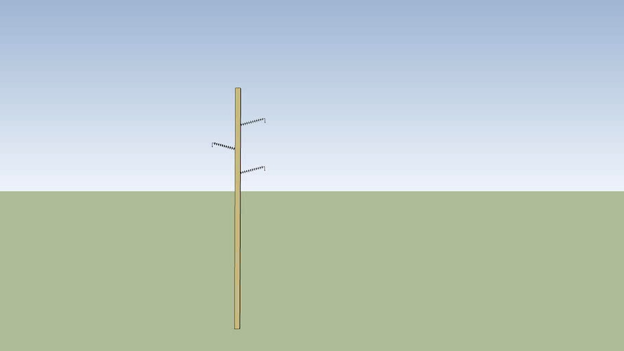 Cement two-sided Power Line 3d model