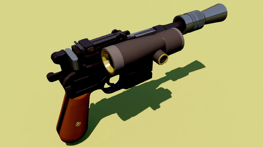 Han Solo's ESB Hoth DL-44 Heavy Blaster Pistol 3d model