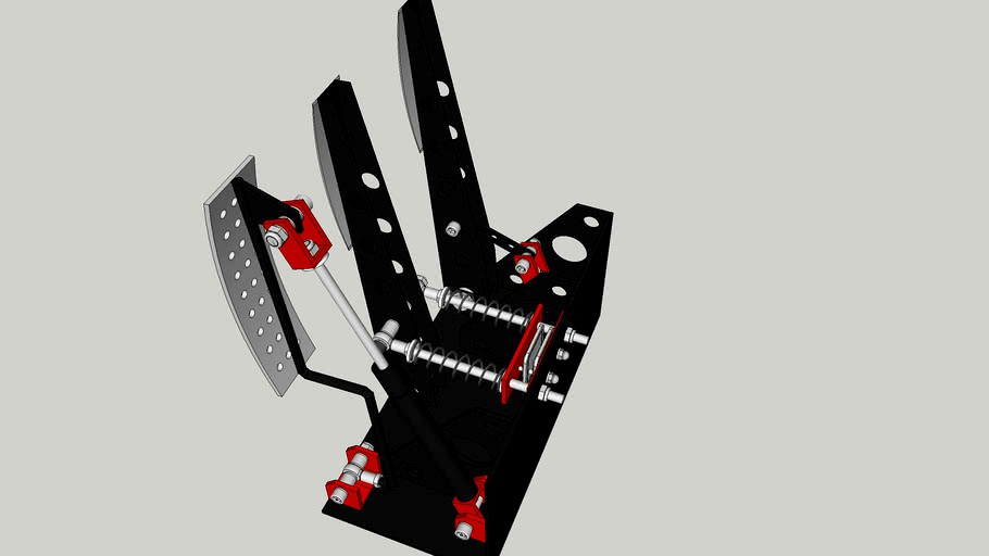 DIY sim racing pedal 3d model