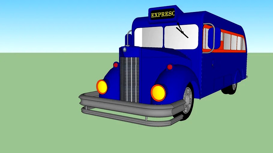 Vintage bus The experiment with sketchup continue... 3d model