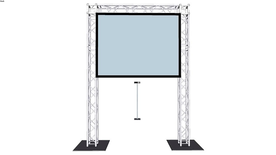 4m x 2.5m Projector Truss Arch 3d model