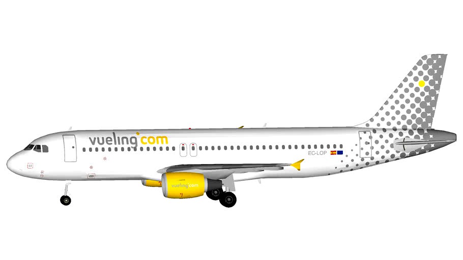 Vueling Airbus A320 winglets 3d model