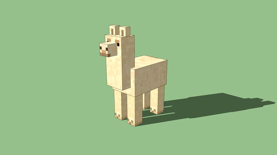 Minecraft Llama 3d model