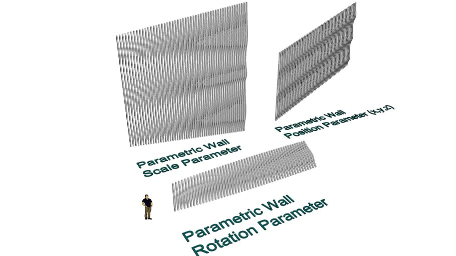 Parametric Wall - Wave Design 3d model